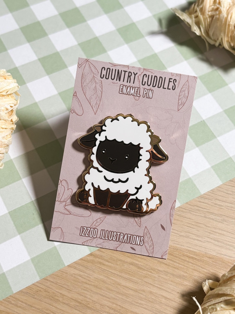 Valais Blacknose Sheep Enamel Pin, Cottage Core Pin, Cute Fluffy Sheep ...