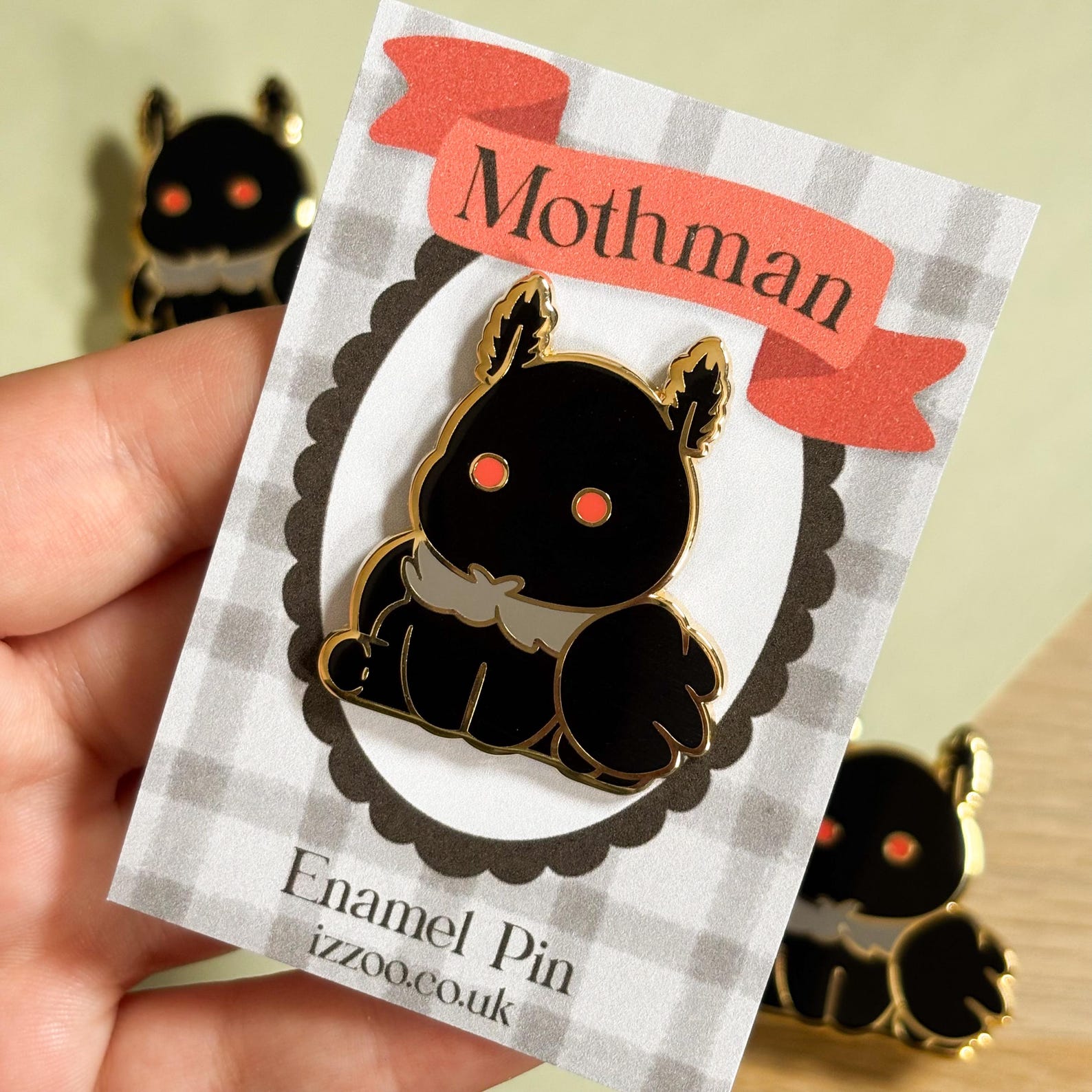 Mothman Enamel Pin, Cute Cryptid Enamel Pin, Folklore Lover Gift ...