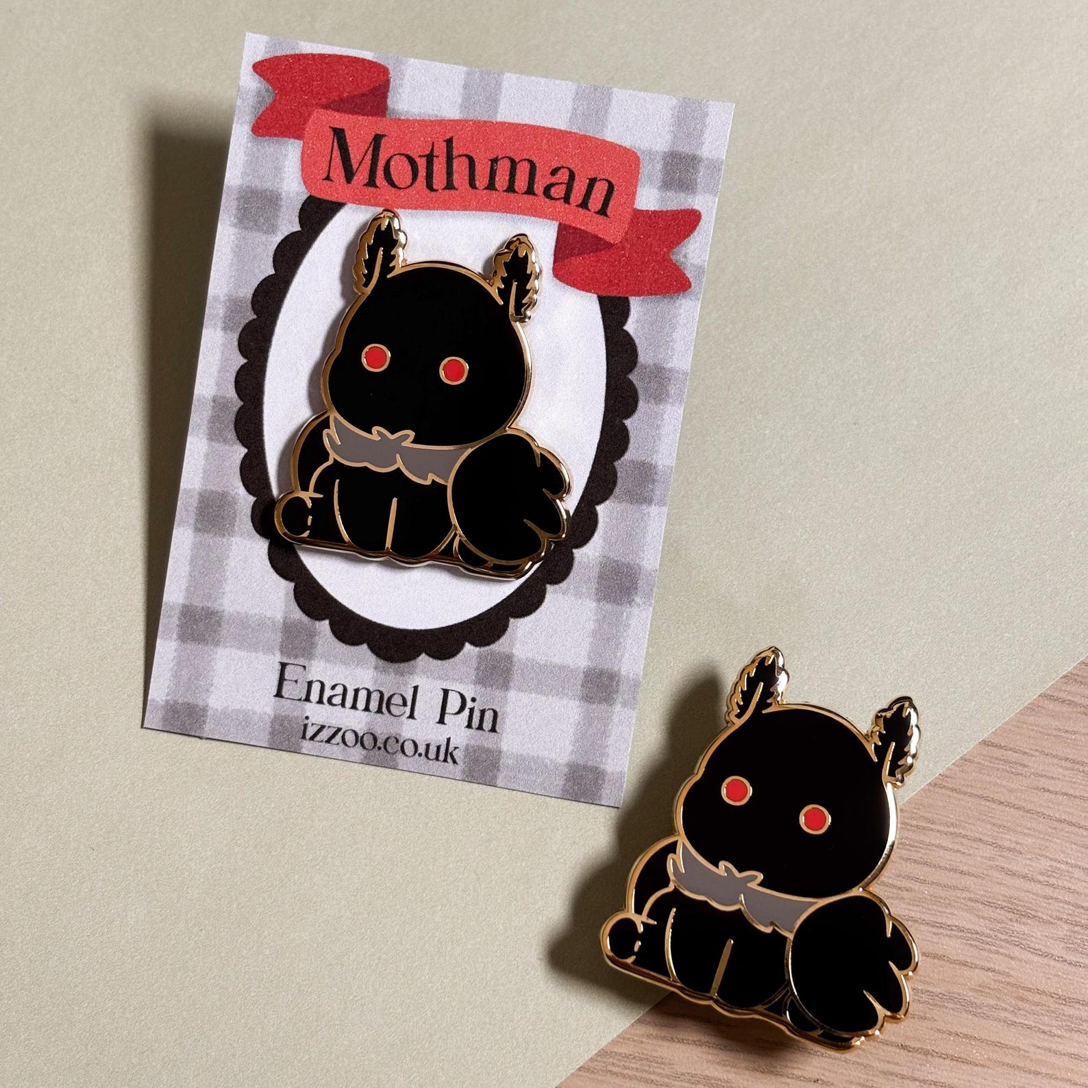 Mothman Enamel Pin, Cute Cryptid Enamel Pin, Folklore Lover Gift ...