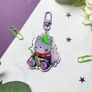 FNAF Glamrock Roxy Epoxy Keychain Security Breach Gaming Keyring FNAF ...