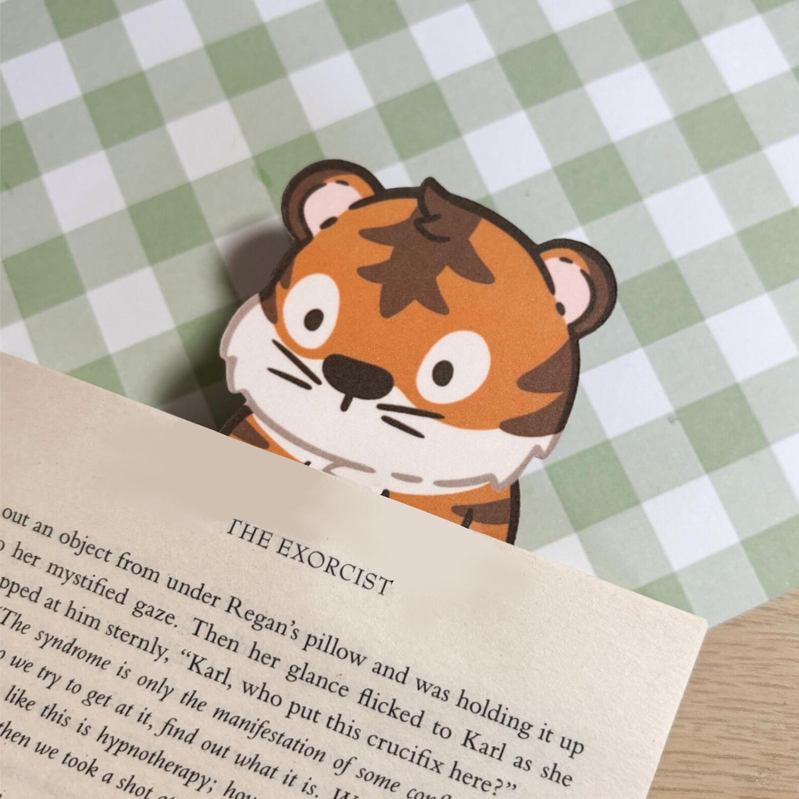 Tiger Bookmark, Handmade Animal Page Marker, Gift for Book Lovers ...