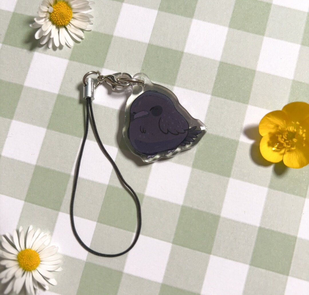 Crow Raven 1 Inch Phone Charms Raven Crow Charm Corvid Bird Gothic ...