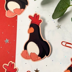 Feathers Mcgraw Glossy Vinyl Sticker Waterproof Plushie Penguin Sticker ...