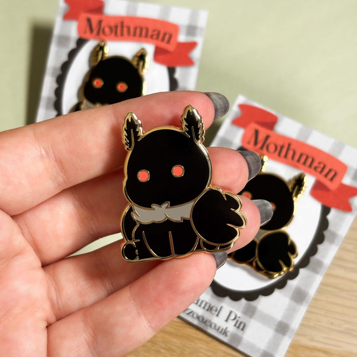 Mothman Enamel Pin, Cute Cryptid Enamel Pin, Folklore Lover Gift ...