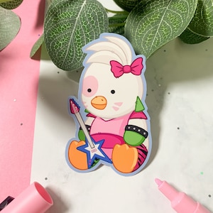 FNAF Glamrock Chica Sticker Waterproof Gaming Sticker FNAF Stickers ...