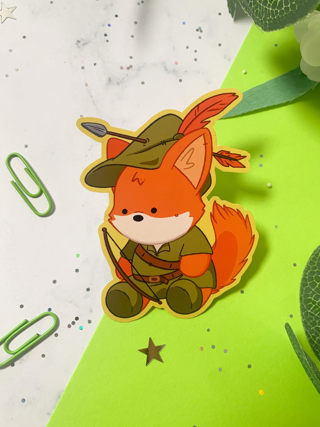 Robin Hood Vintage Glossy Vinyl Sticker Waterproof Animated Film ...