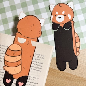 Red Panda Peeking Bookmark, Cute Red Panda, Animal Lover, Book Lover ...