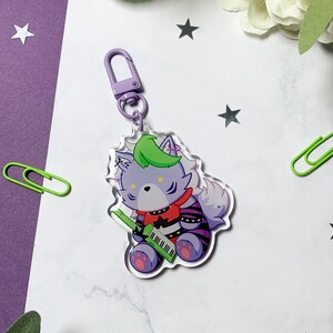 FNAF Glamrock Roxy Epoxy Keychain Security Breach Gaming Keyring FNAF ...