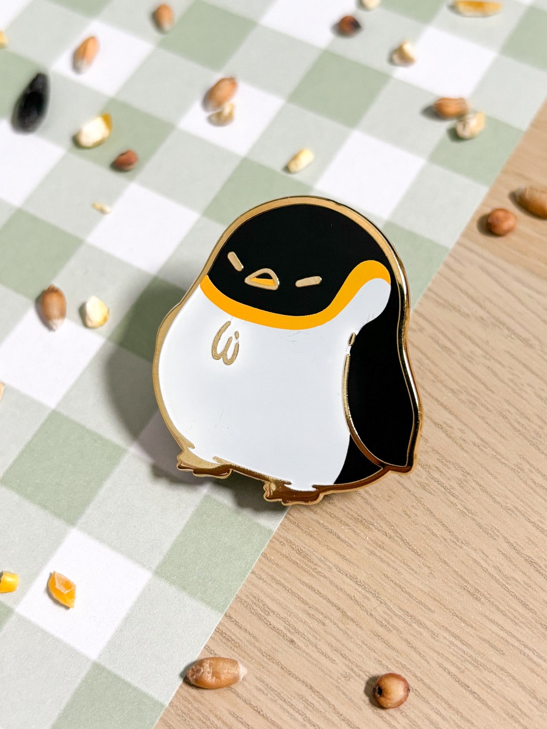 Emperor Penguin Enamel Pin: Gold Plated Antarctic Gift - Etsy