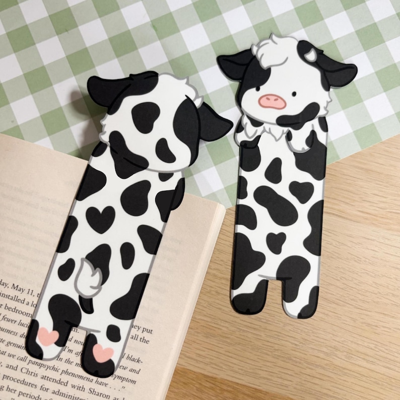 Cute Cow Bookmark, Cute Book Accessory, Handmade Bookmark, Cottage Core ...