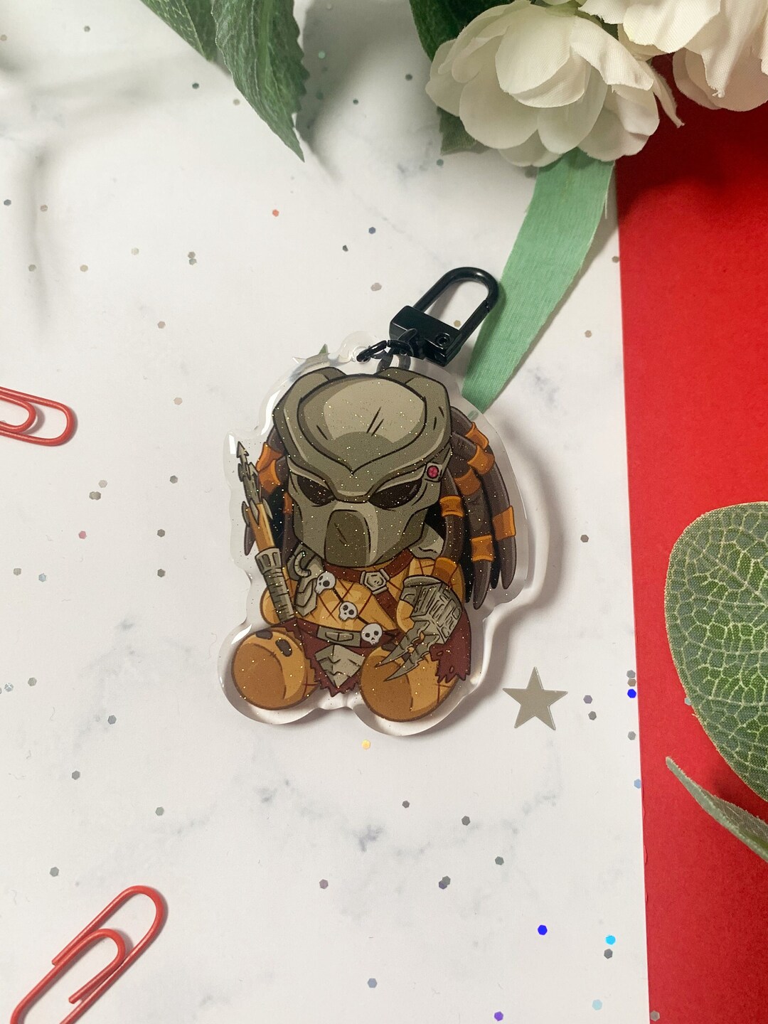 Predator Plushie Spooky Keyring Halloween Charm Dbd Predator Keychain 2 ...