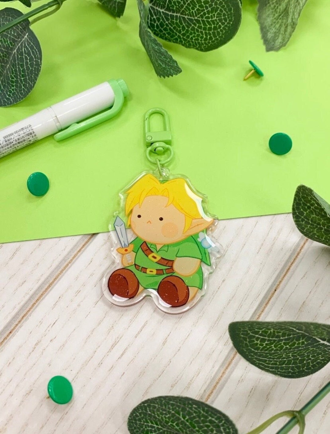 Link Legend of Zelda Gaming Keyring Ocarina of Time Charm Legend of ...