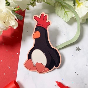Feathers Mcgraw Glossy Vinyl Sticker Waterproof Plushie Penguin Sticker ...