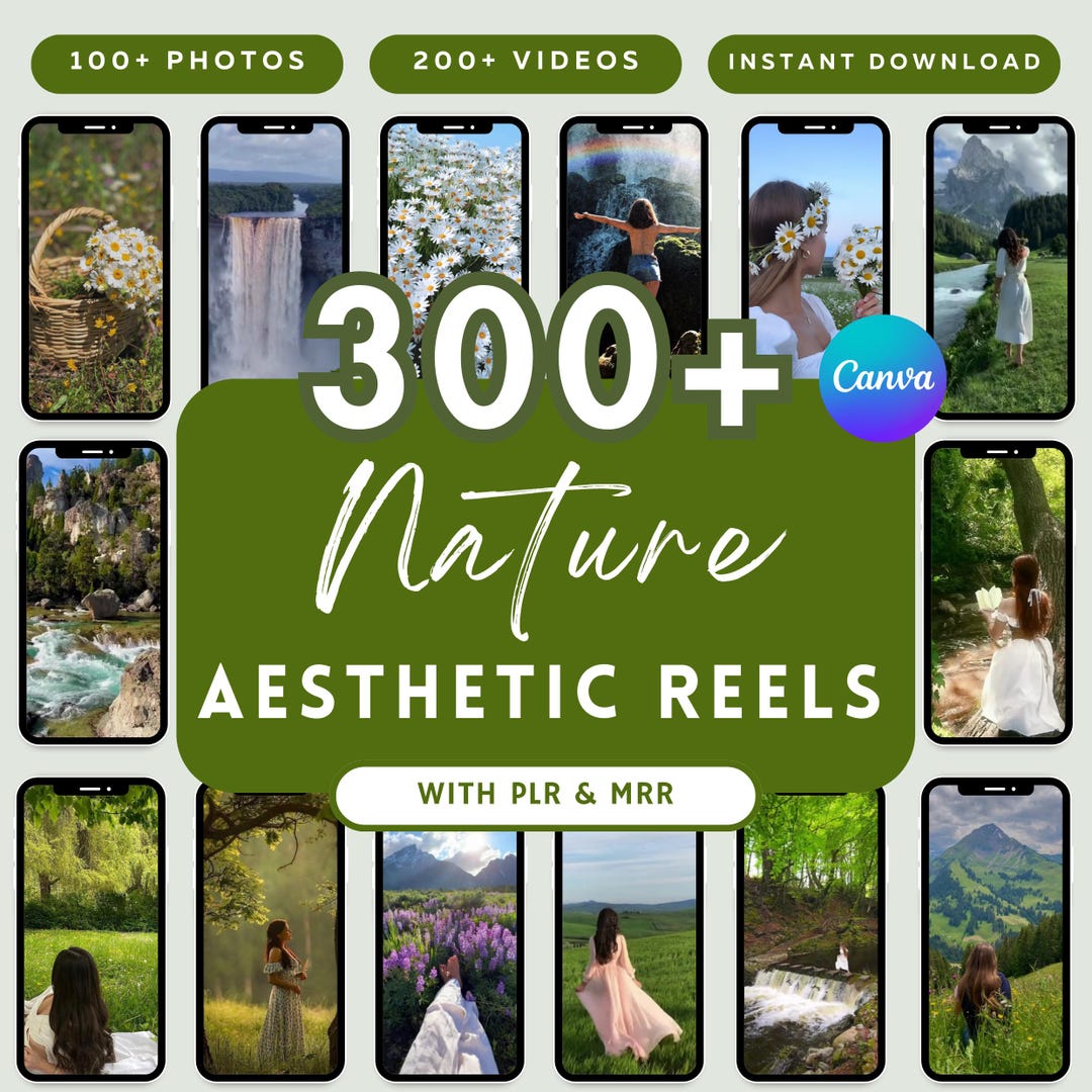 300+ Nature Aesthetic Faceless Reels, Matching Instagram Photo Post ...