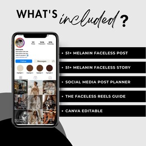 Melanin Faceless Instagram Posts Templates, Faceless Marketing, Master ...