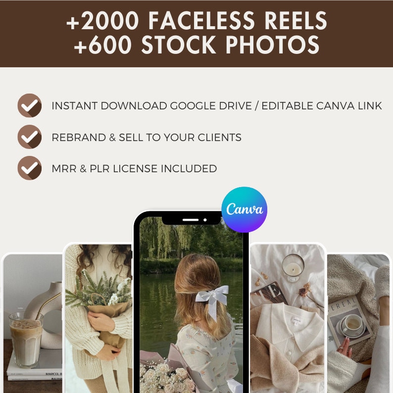 2000+ Faceless Aesthetic Videos Photo Bundle for Instagram Reels ...