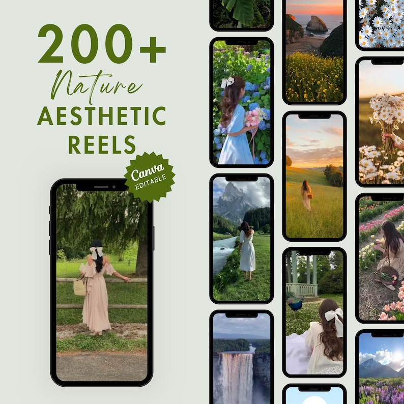 300+ Nature Aesthetic Faceless Reels, Matching Instagram Photo Post ...
