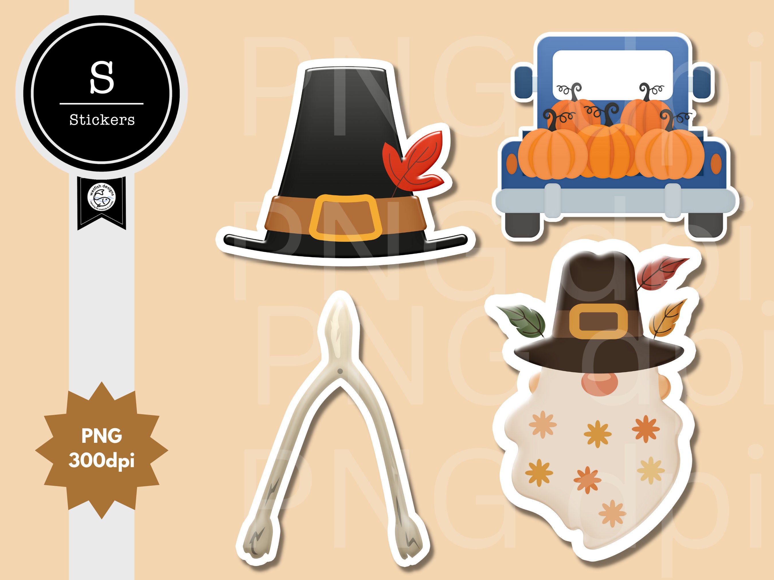 Sticker for Thanksgiving Scrap Book Cute Autumn Printable - Etsy