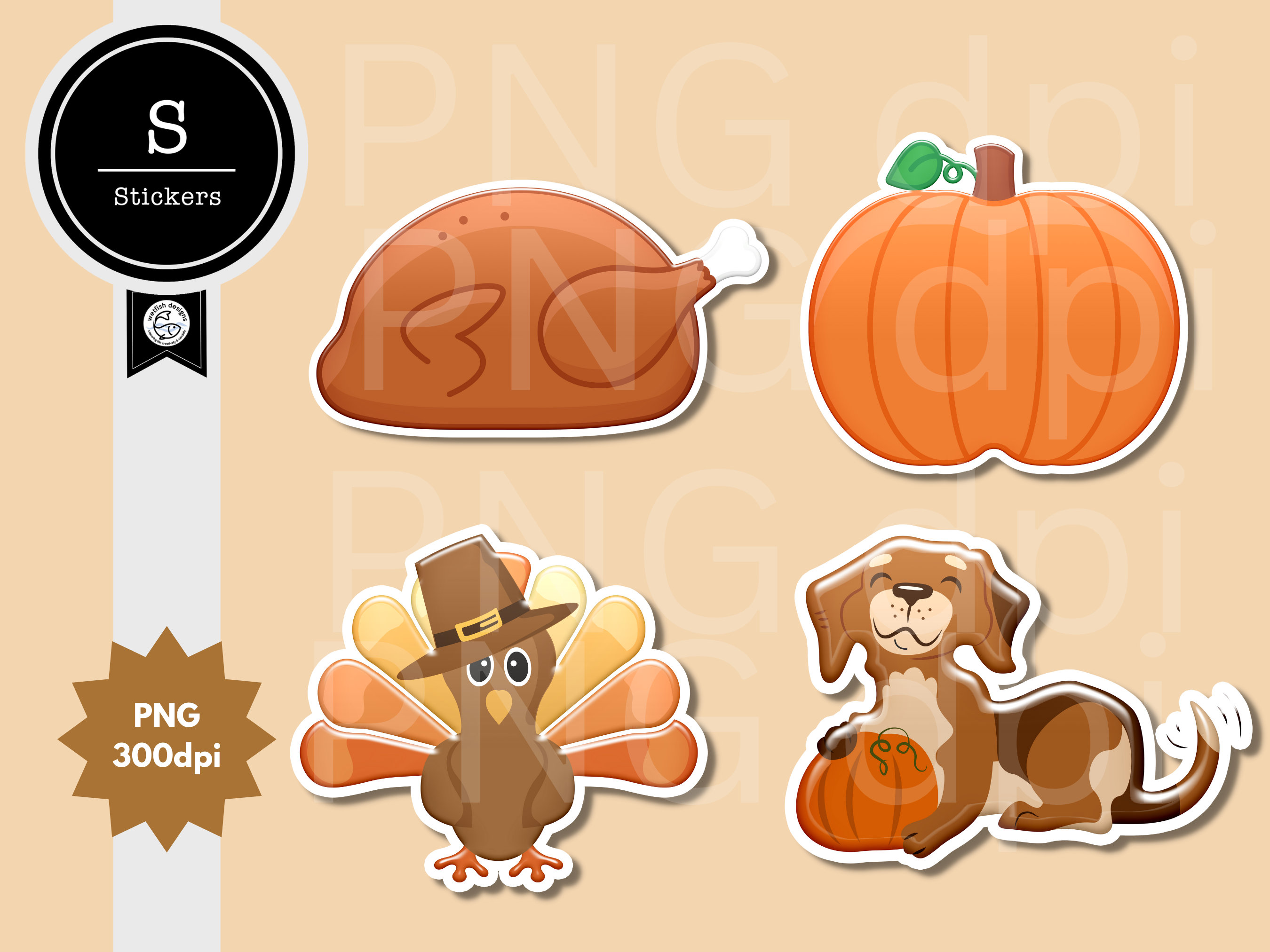 Sticker for Thanksgiving Scrap Book Cute Autumn Printable - Etsy