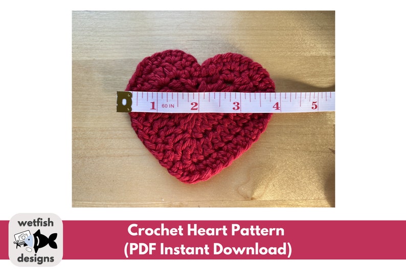 Crochet Heart Pattern • PDF • Instant Download • 3 Sizes - Etsy