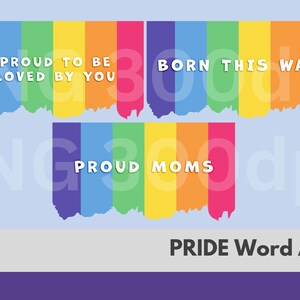 PRIDE Word Art Set Two for Digital Planners, Digital Scrapbooking ...