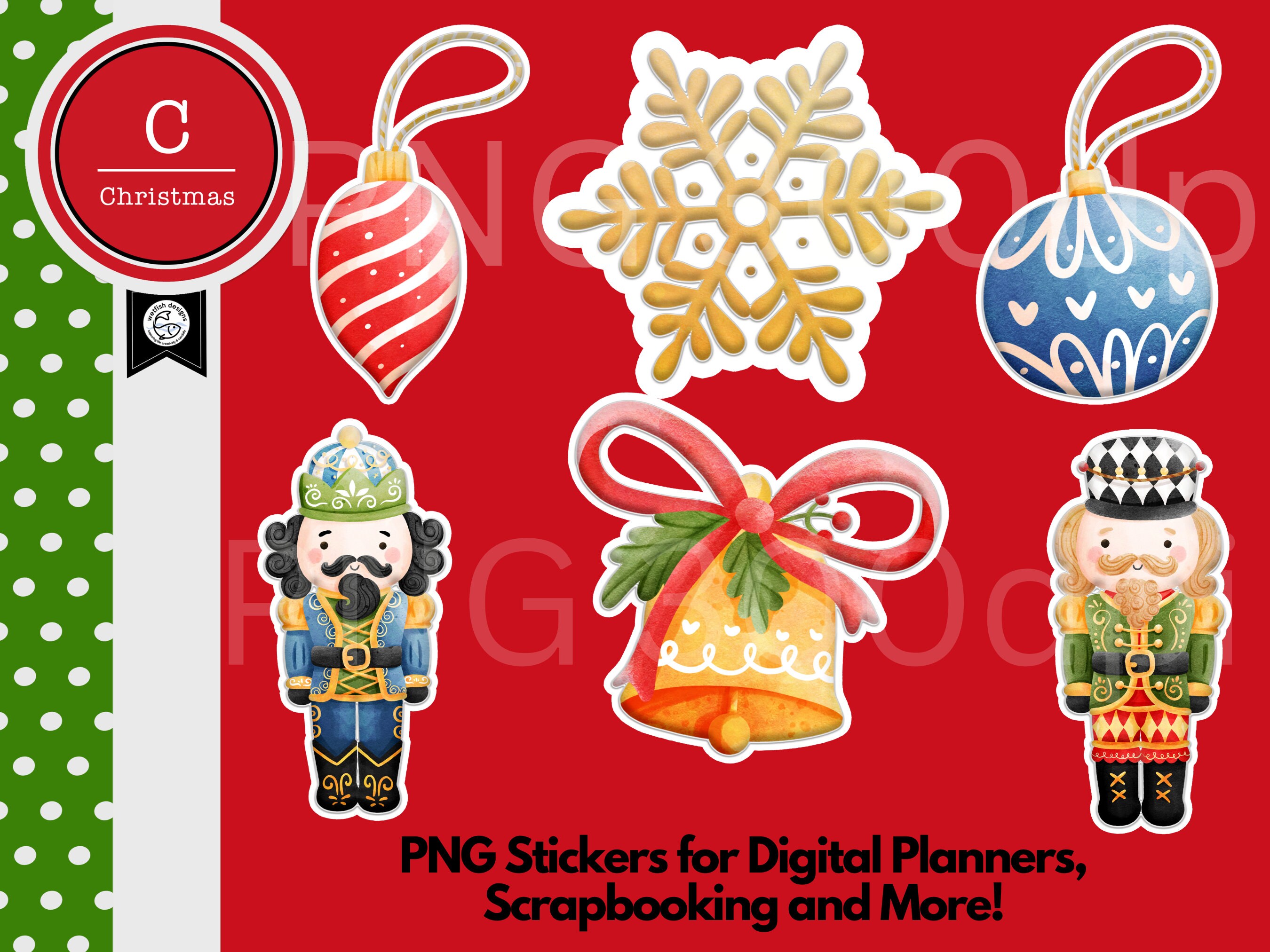 Nutcracker Ballet Cute Stickers for Kids Christmas Scrap Book Holiday ...