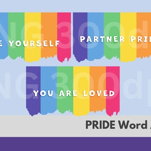 PRIDE Word Art Set Two for Digital Planners, Digital Scrapbooking ...