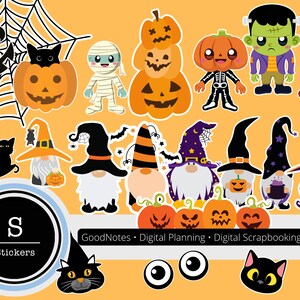 Sticker for Halloween Scrapbook Cute Kid Printable Stickers for Digital ...