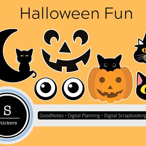 Sticker for Halloween Scrapbook Cute Kid Printable Stickers for Digital ...