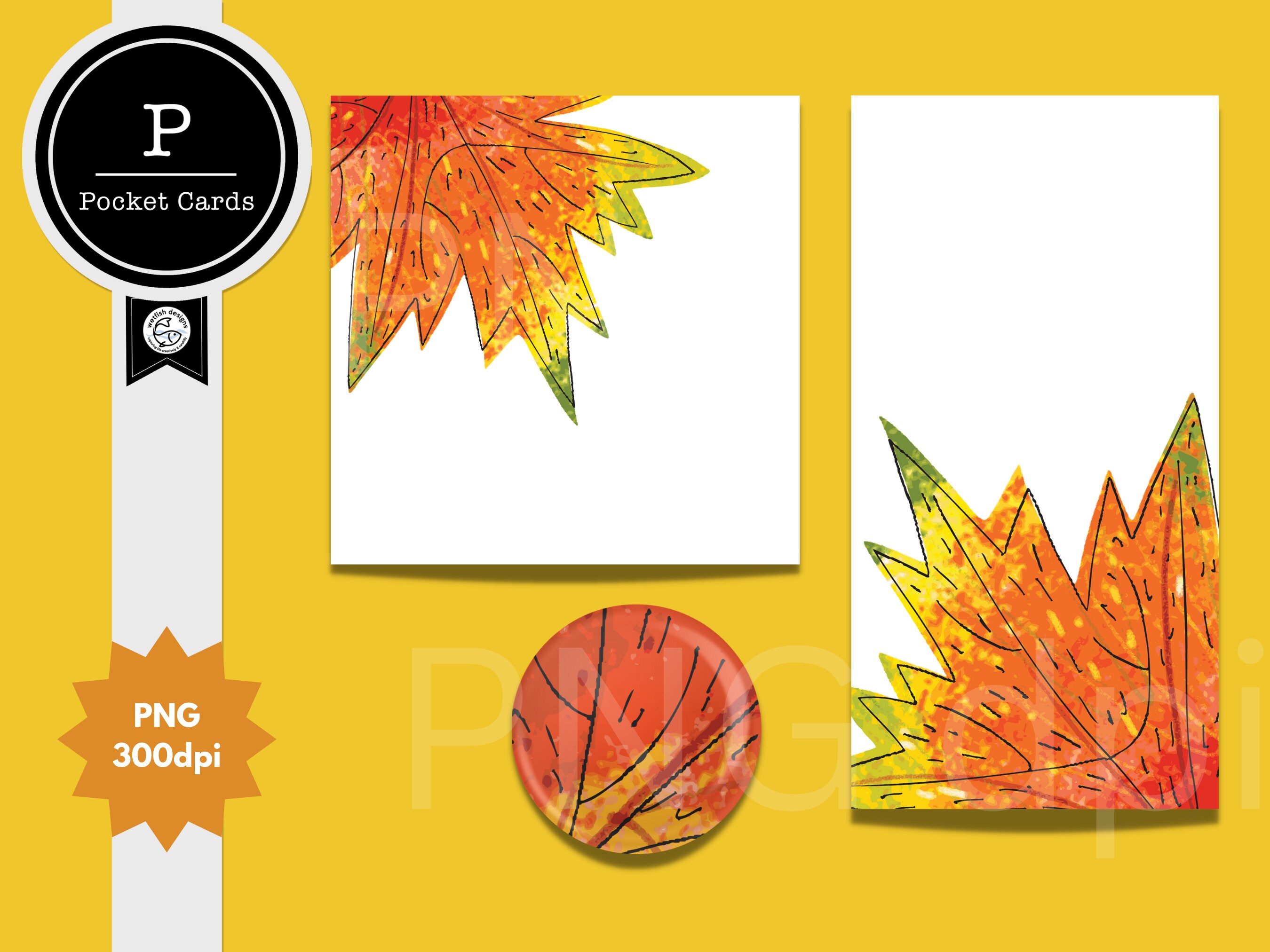 Printable Cards for Autumn Scrap Book Fall Leaves Printable Pocket ...
