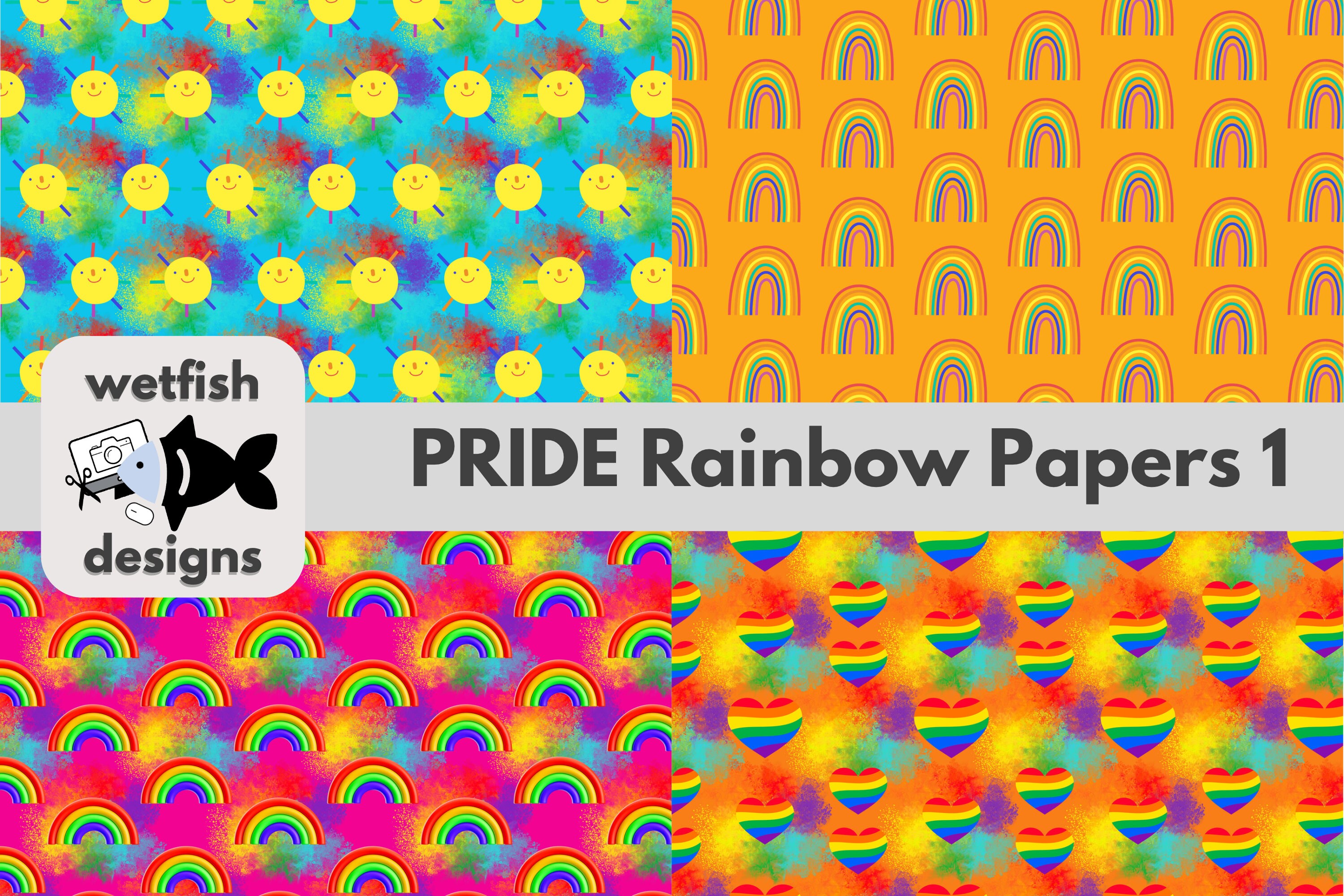 PRIDE Rainbow Background Printable Papers JPG 300dpi - Etsy