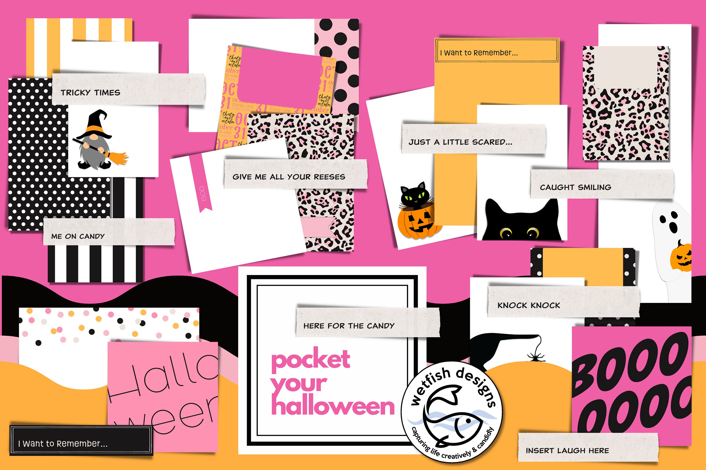 Sticker for Halloween Scrapbook Cute Kid Printable Stickers for Digital ...