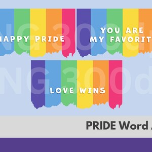 PRIDE Word Art Set Two for Digital Planners, Digital Scrapbooking ...