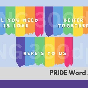 PRIDE Word Art Set Two for Digital Planners, Digital Scrapbooking ...