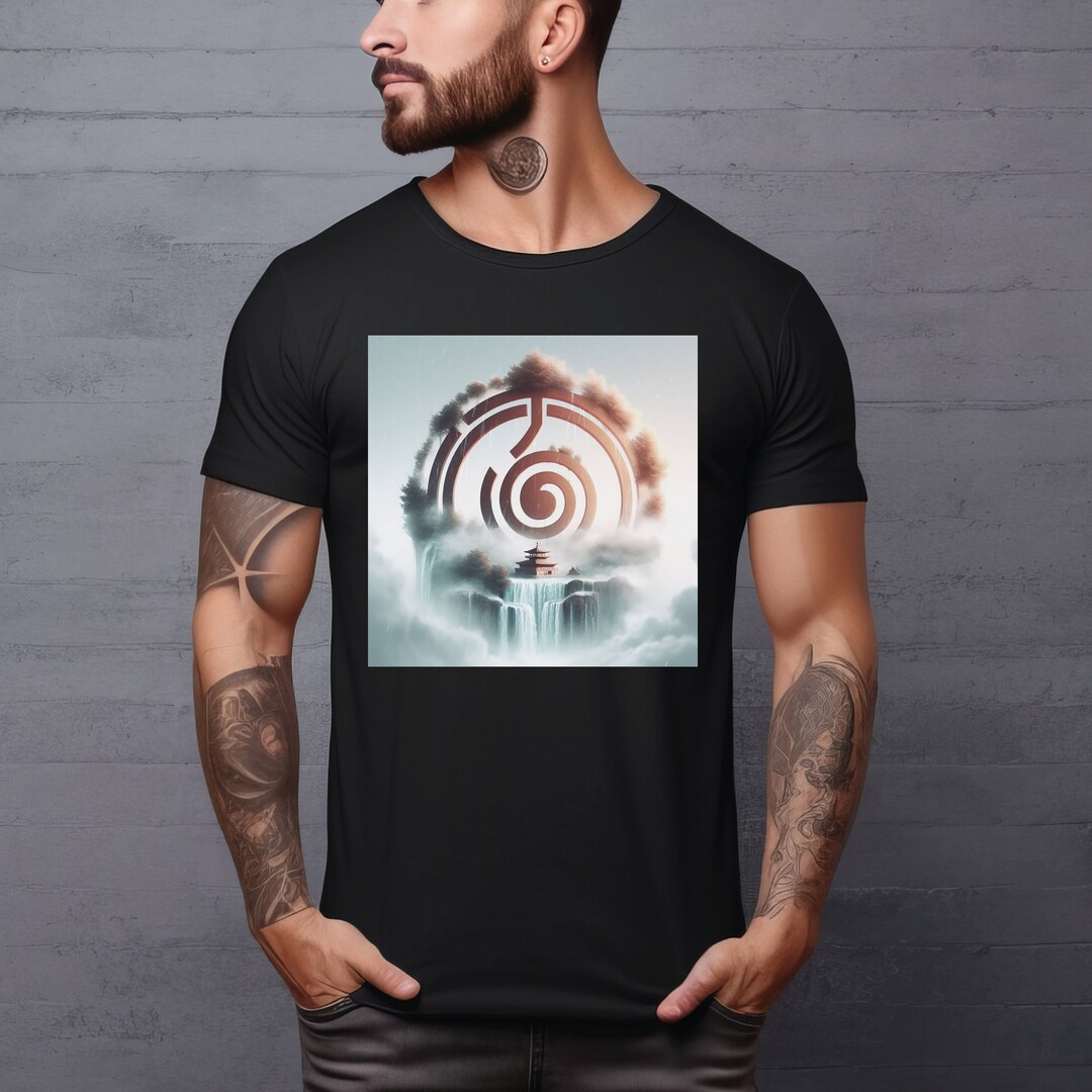 Anime Manga Naruto Hidden Stones Village Symbol Unisex T Shirt Black ...