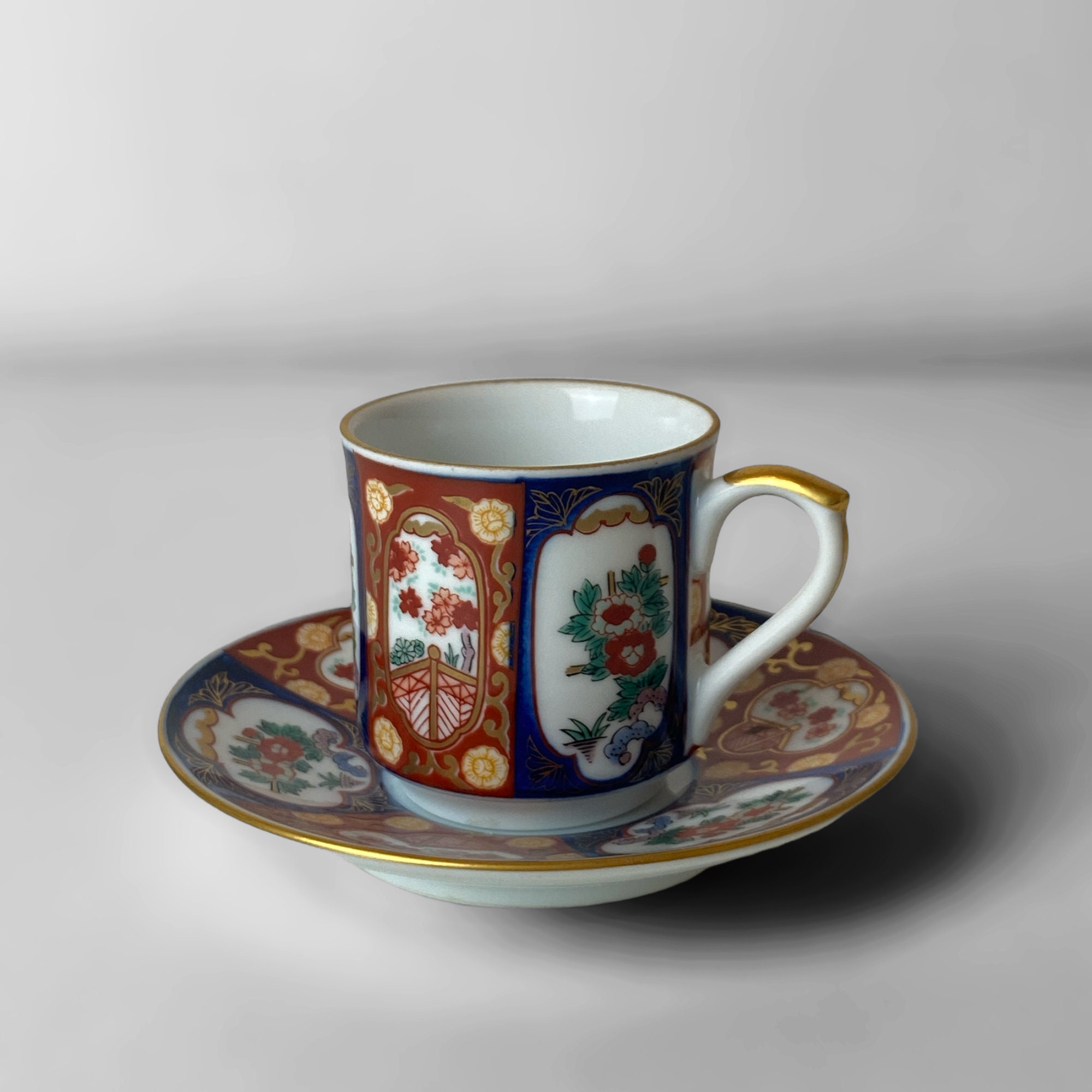 Japanese Gold Imari Hand Painted Coffee or Tea Cup and Saucer Set - Etsy