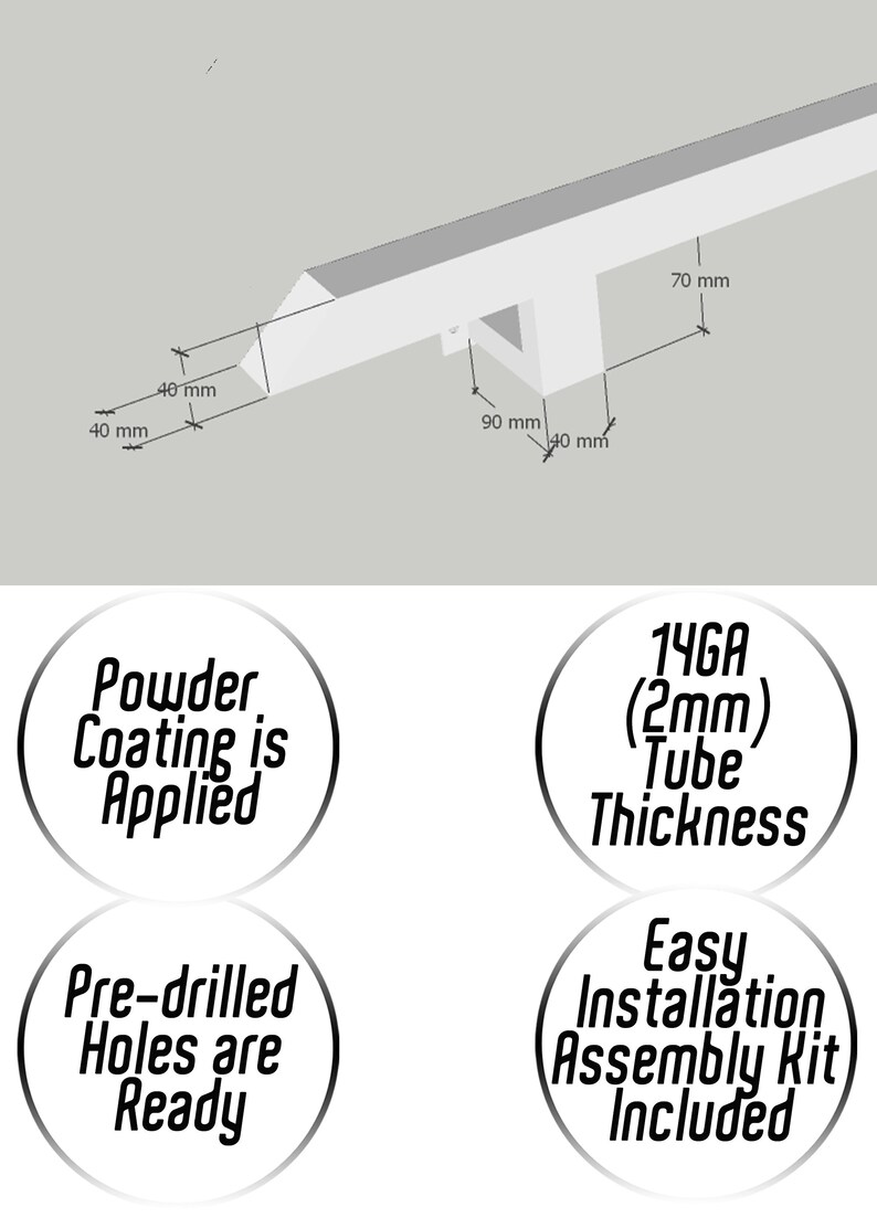 Handrail for Outdoor Steps Tube Size 1.57 1.57 - Etsy