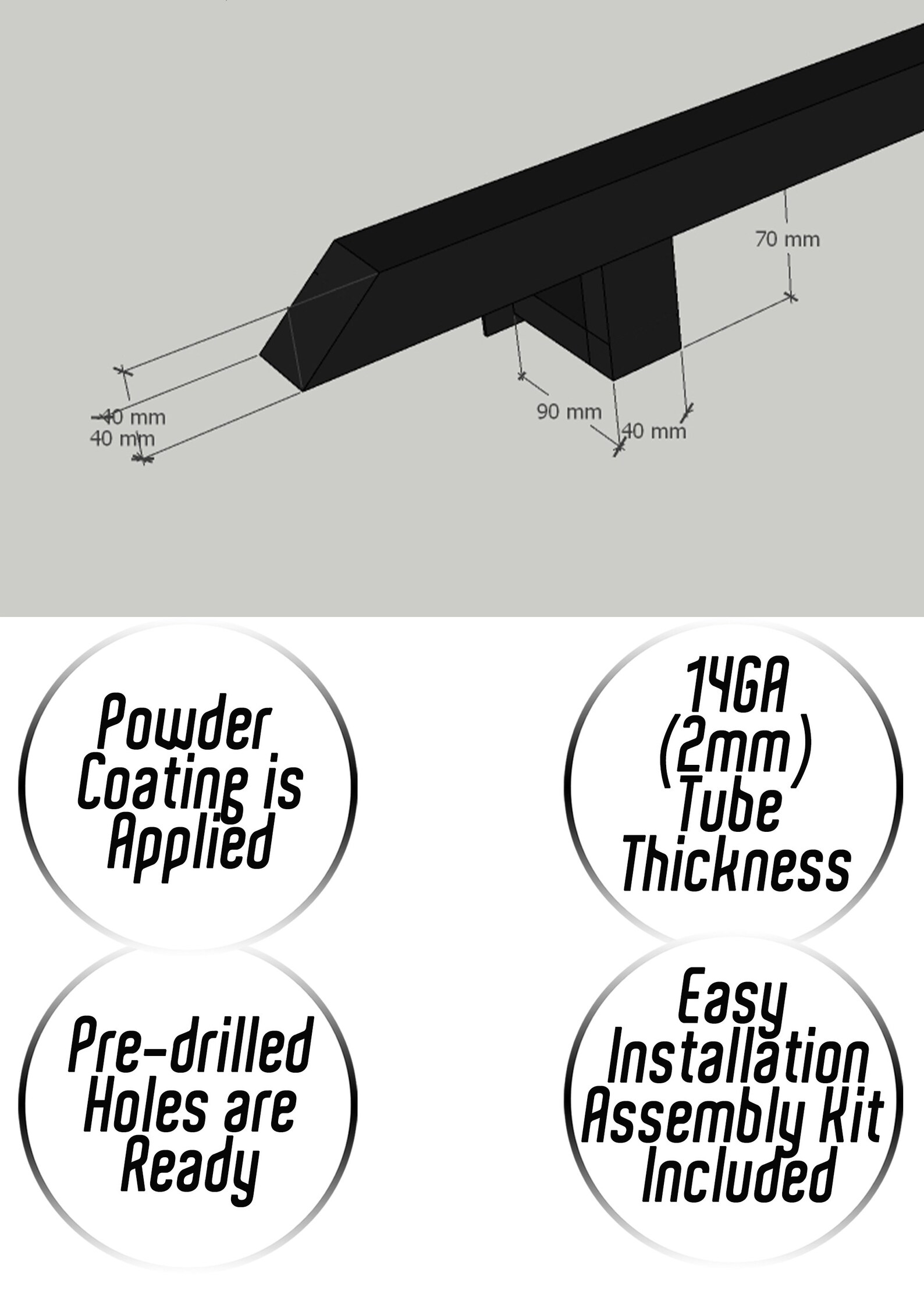 Handrail for Stairs Tube Size 1.57 1.57 - Etsy
