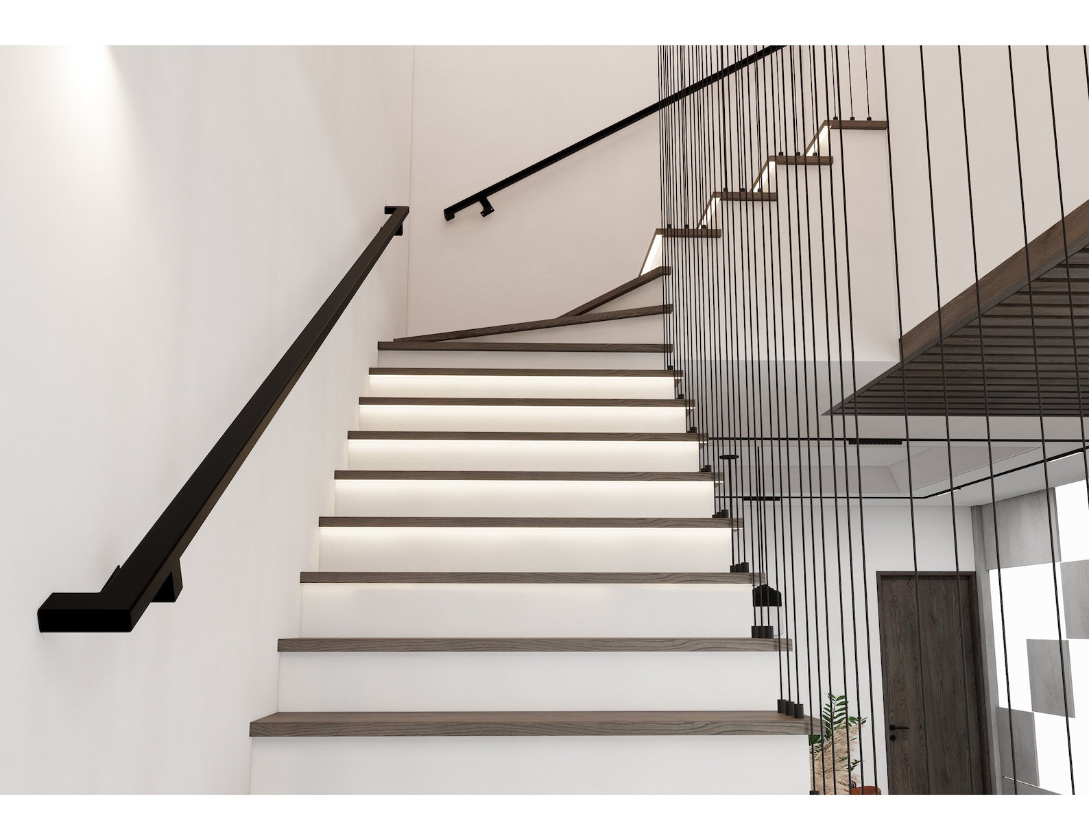 Handrail for Stairs, Tube Size 1.96" * 1.18" (50mm-30mm) Rectangular Elbow || Wall Mounted ...