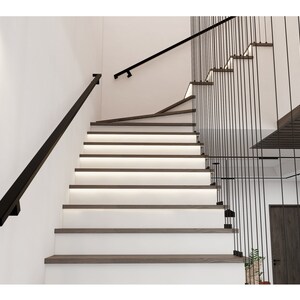 Handrail for Stairs, Tube Size 1.96" * 1.18" (50mm-30mm) Rectangular Elbow || Wall Mounted ...