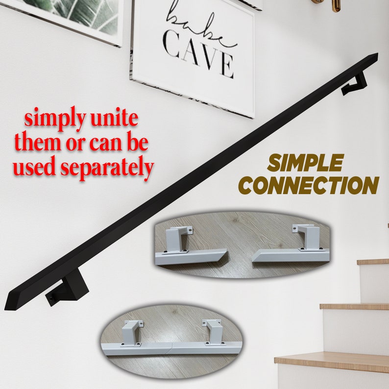 Handrail for Outdoor Steps, Tube Size 1.57" * 1.57" (40mm-40mm) Square ...