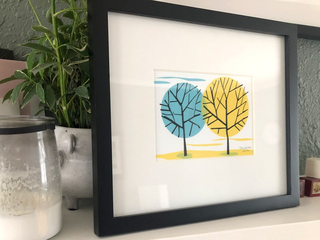 Fitz Trees - Silkscreen, Art Print, Handmade Screenprint - Etsy