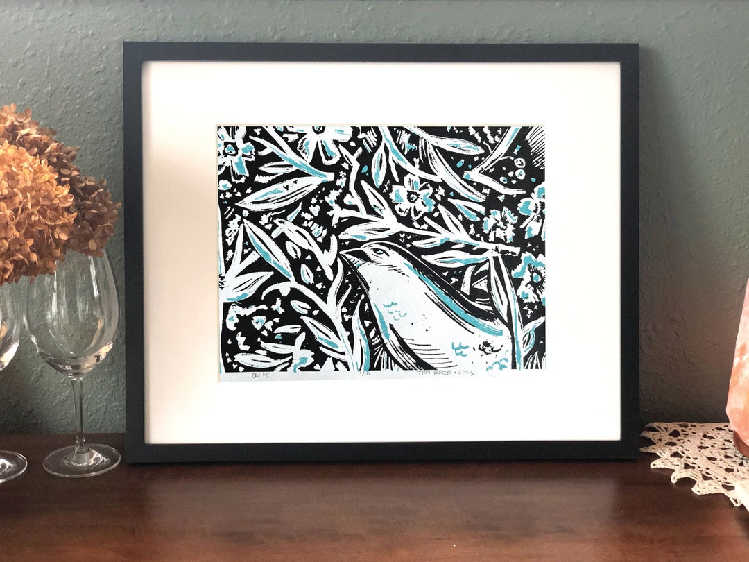 Quilt - Silkscreen, Art Print, Handmade Screenprint - Etsy