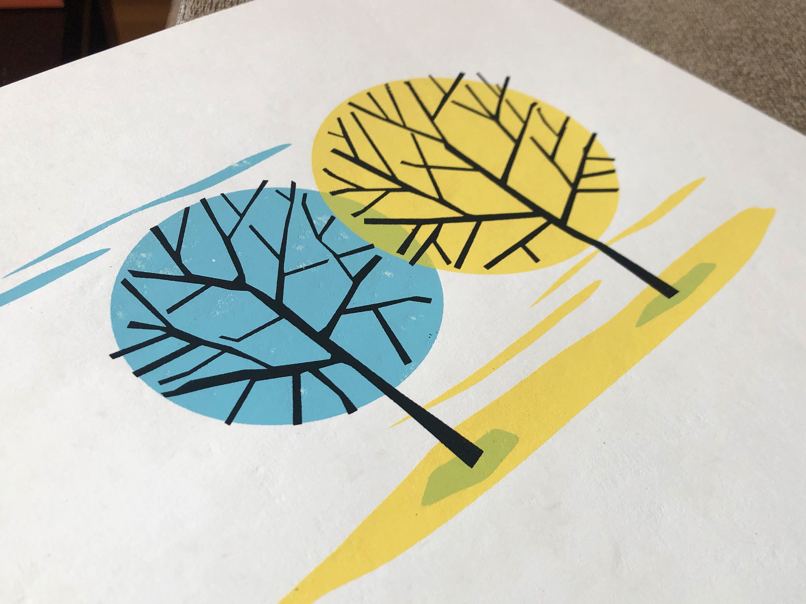 Fitz Trees - Silkscreen, Art Print, Handmade Screenprint - Etsy