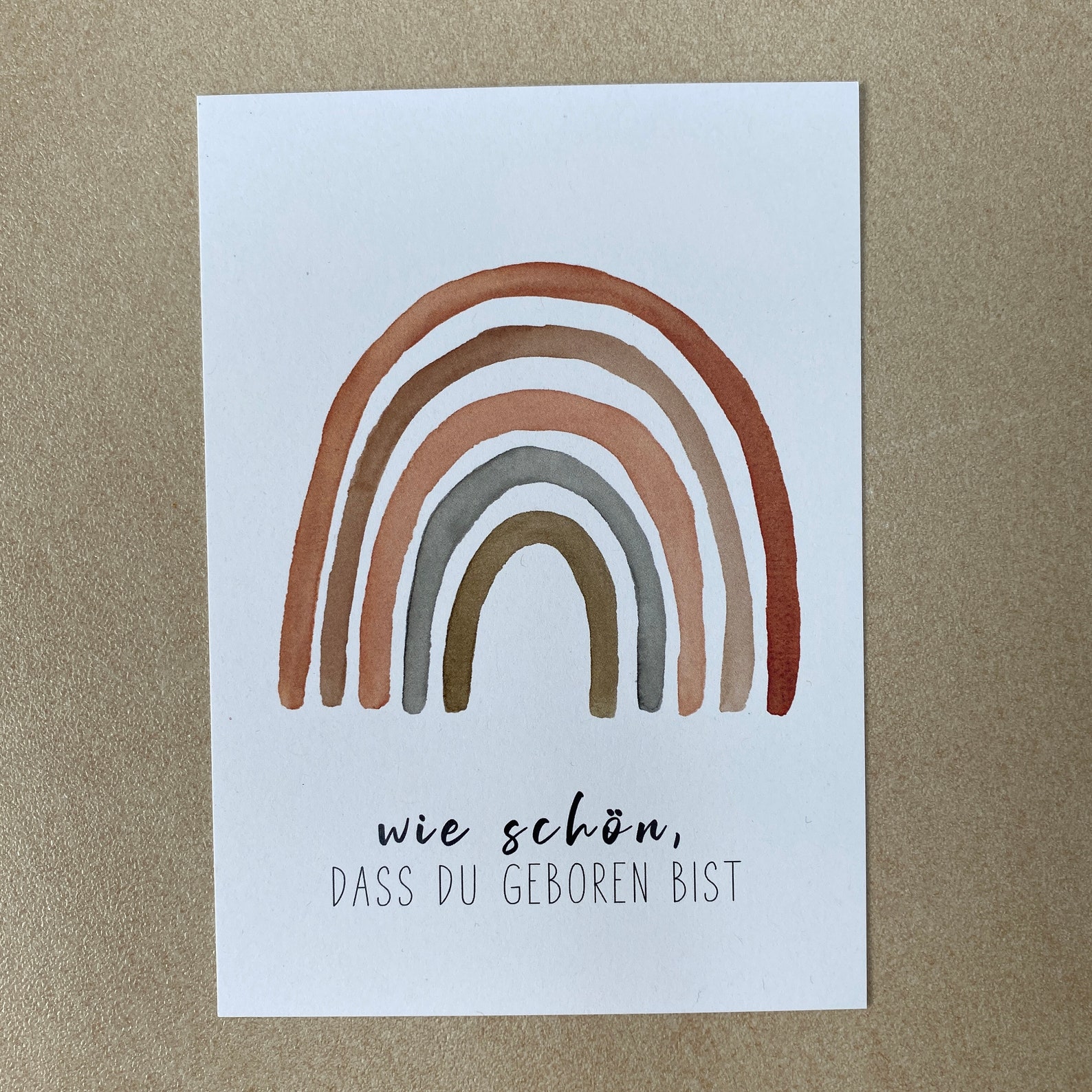 Karte zur Geburt A6 Regenbogen Postkarte Grußkarte wie - Etsy.de
