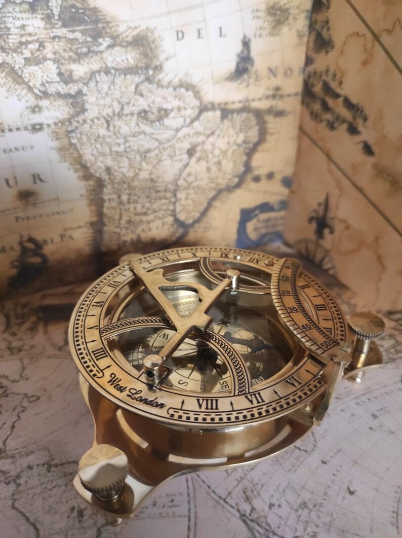 Medieval Replicas Vintage Antique Style Brass Sundial Compass - Etsy