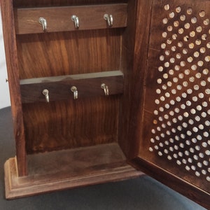 Wooden Key Box Mount Cute and Rustic Decorative Key Cabinet Premium ...