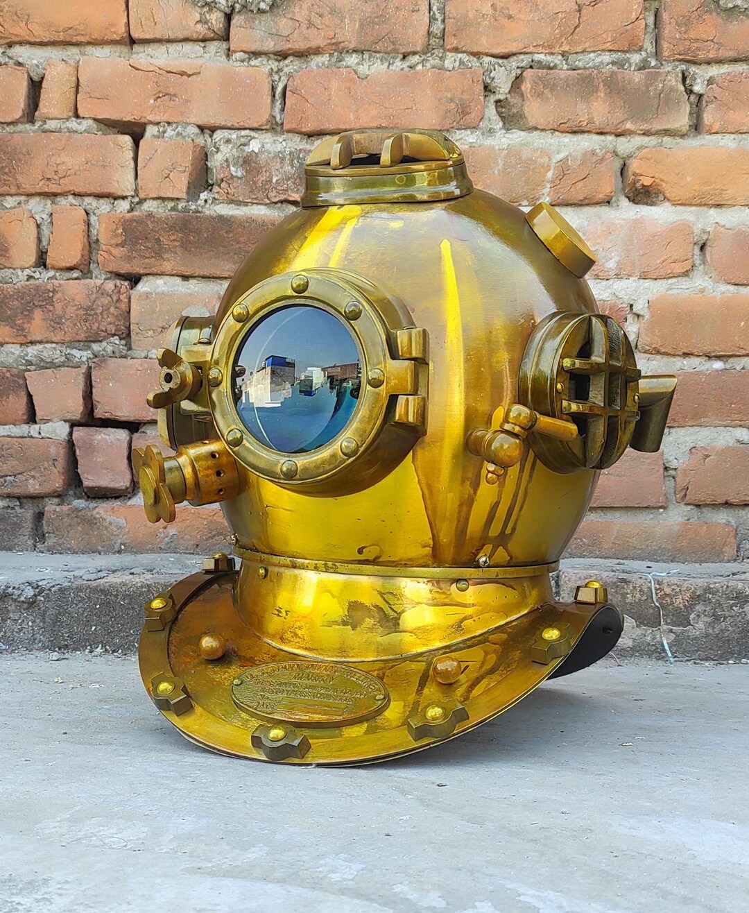 Scuba Diving Helmet Mark V Helmet - Nautical U.S Navy Deep Sea ...