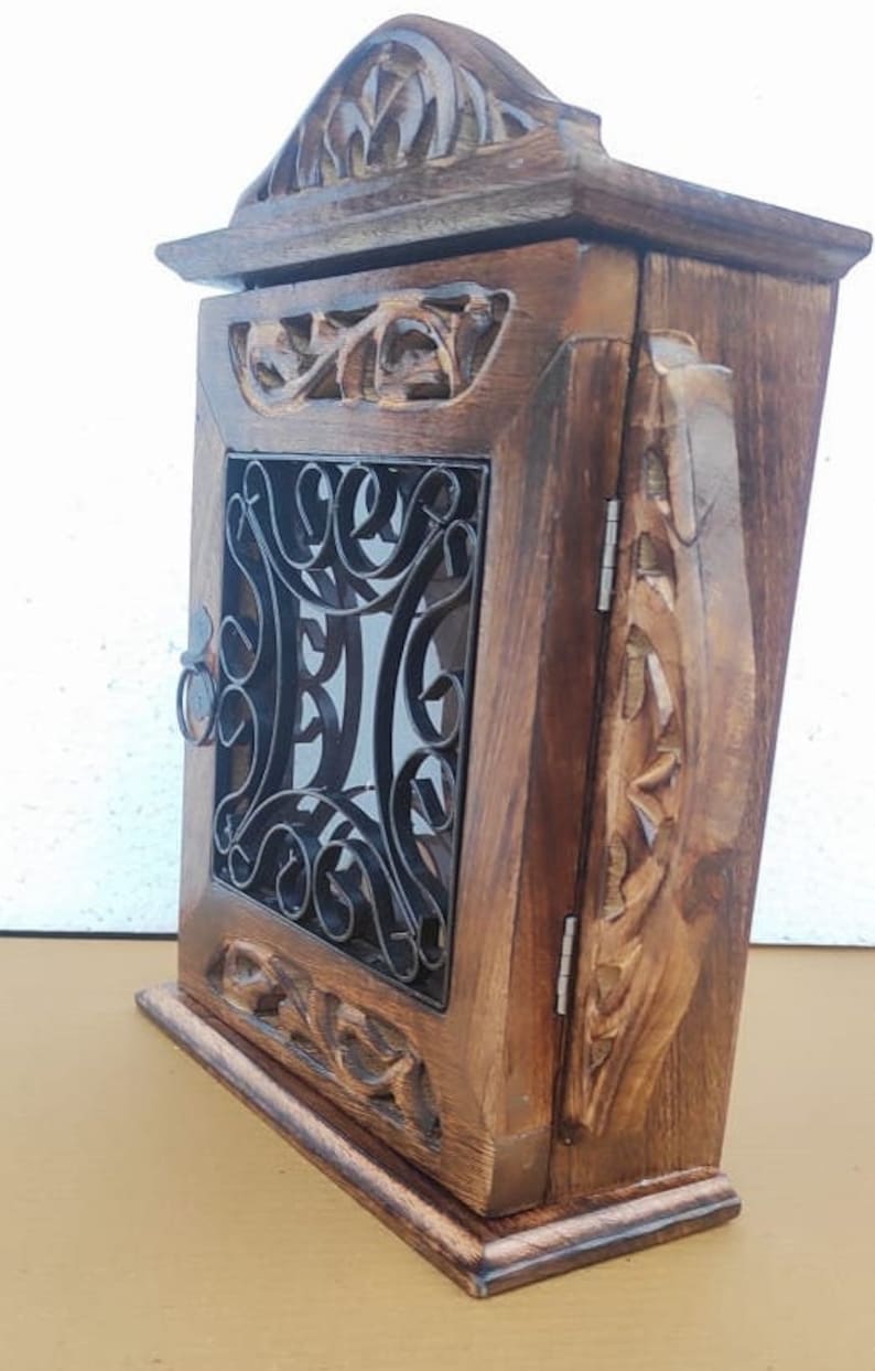 Wooden Key Box Mount Cute and Rustic Decorative Key Cabinet - Etsy