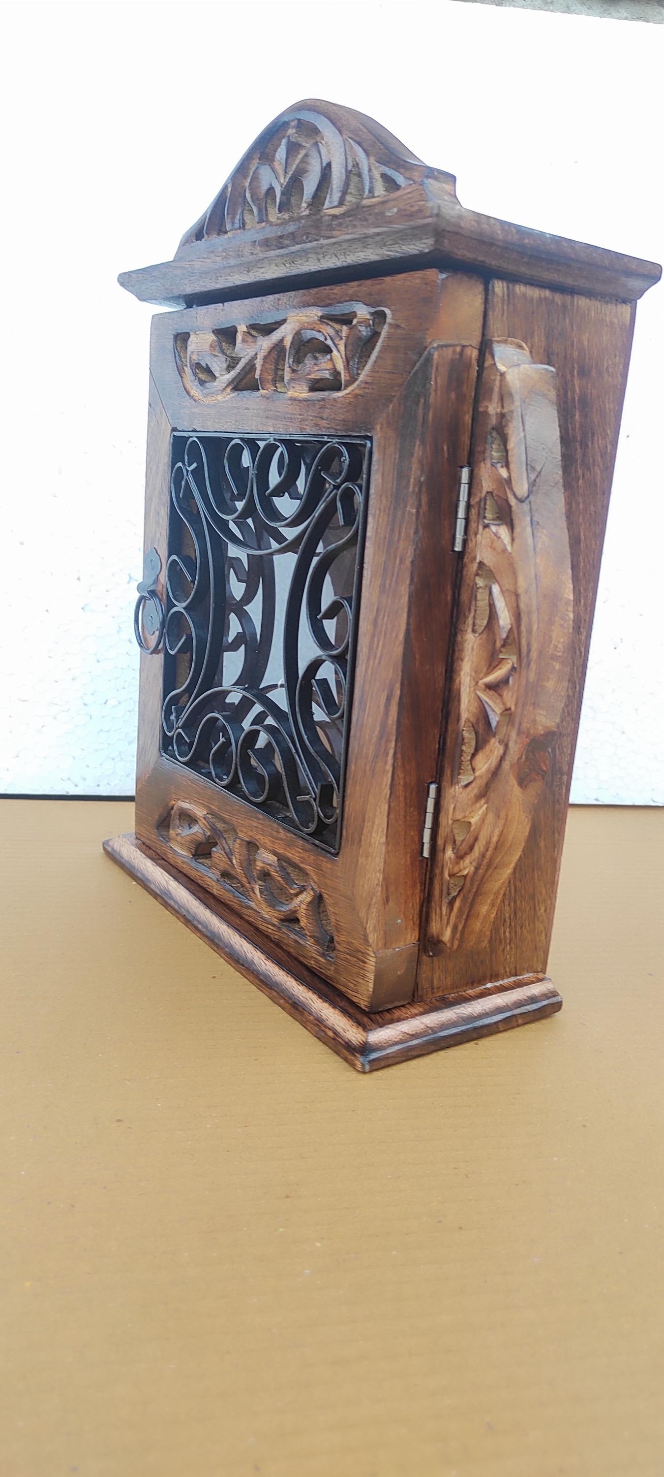 Rustic Wooden Key Box: Wall-mounted Decorative Key Cabinet - Etsy
